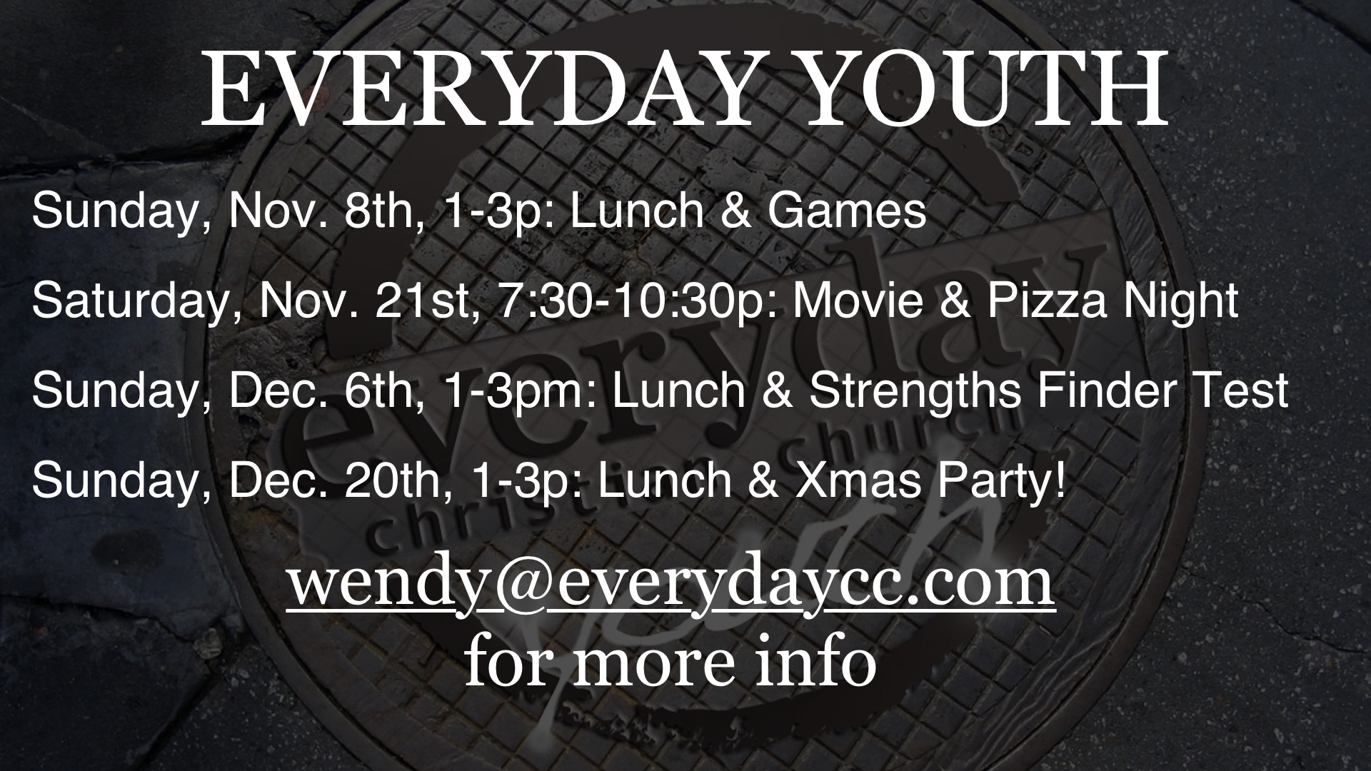 Everyday Youth Events | Everyday Christian Church